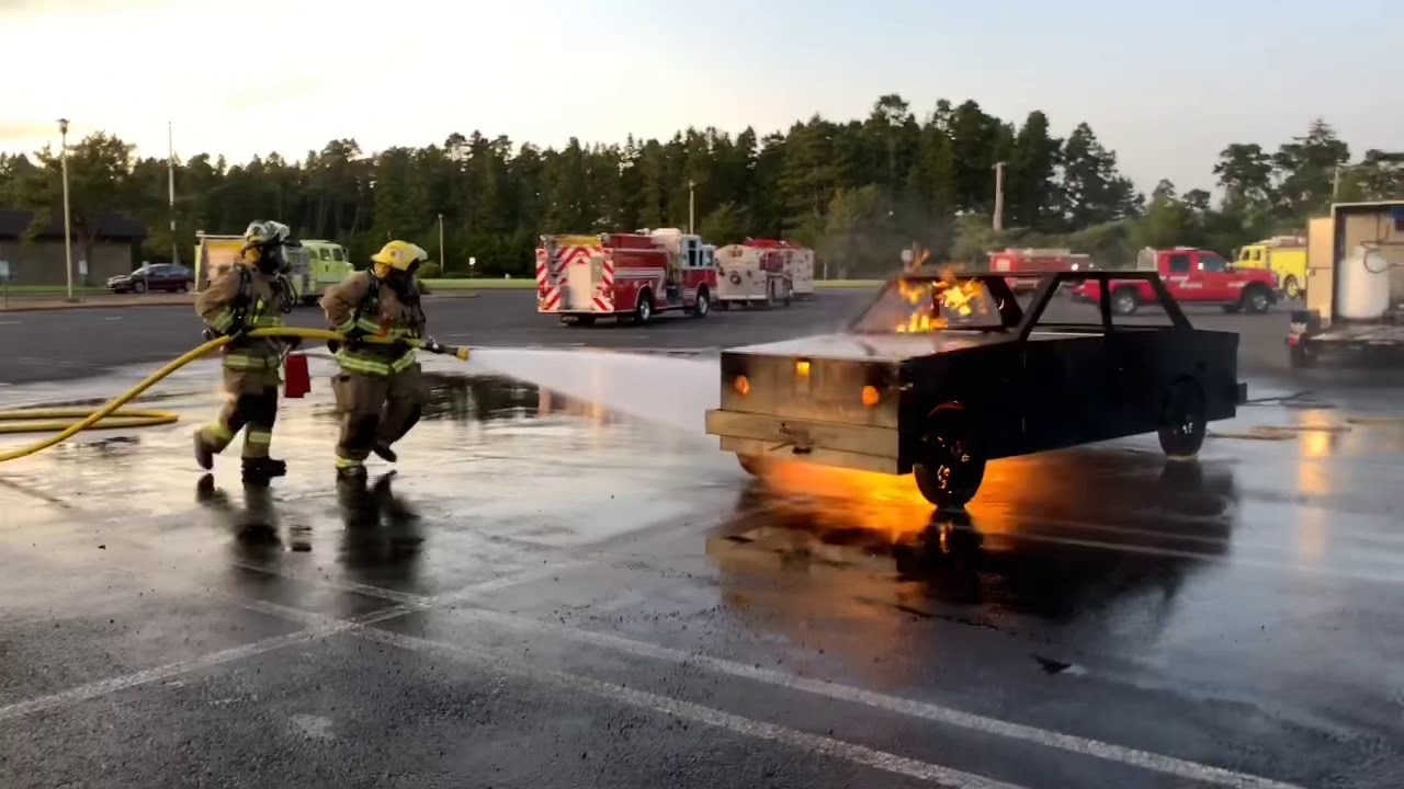 Car fire prop at SVFR 2 - YouTube