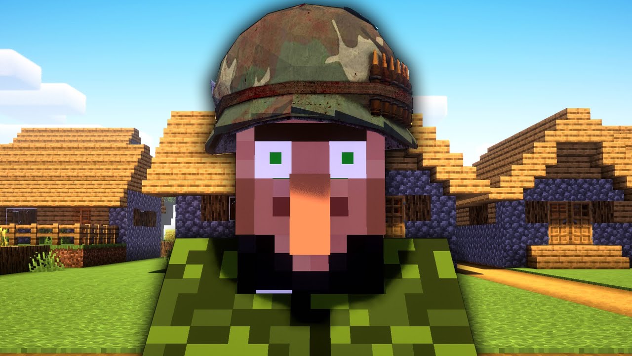 When Villager Joins Military in Minecraft - YouTube