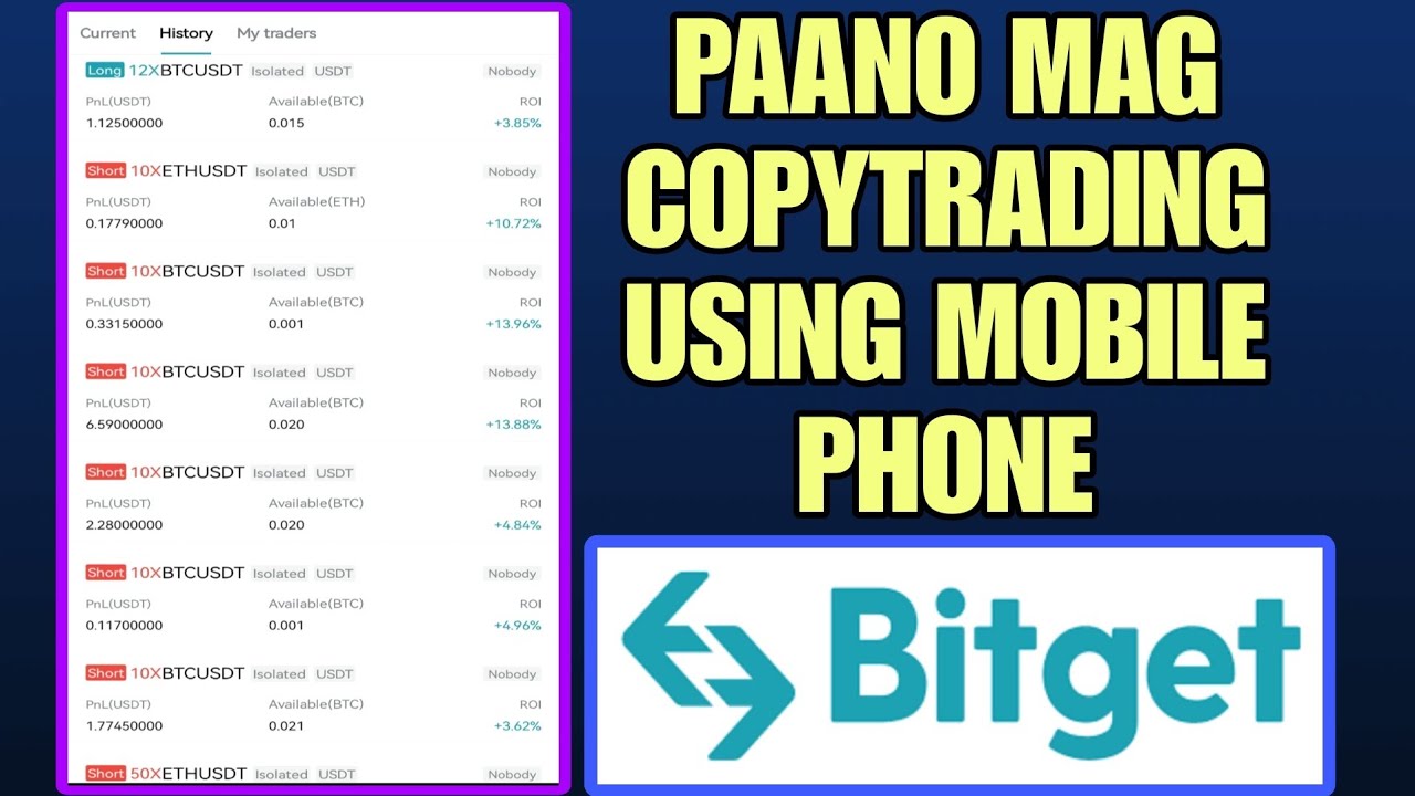 HOW TO COPY TRADE ON MOBILE PHONE? BITGET! - YouTube