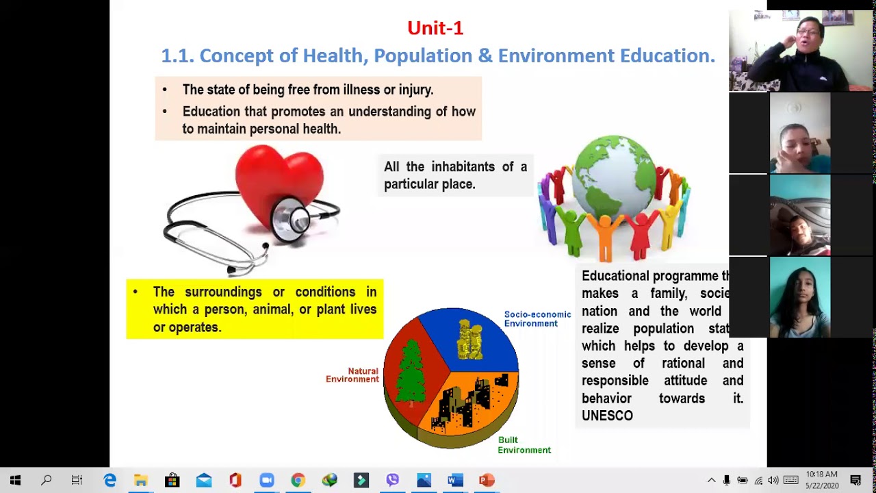 Unit-1: Concept of Health, Population and Environment Education ; Grade ...