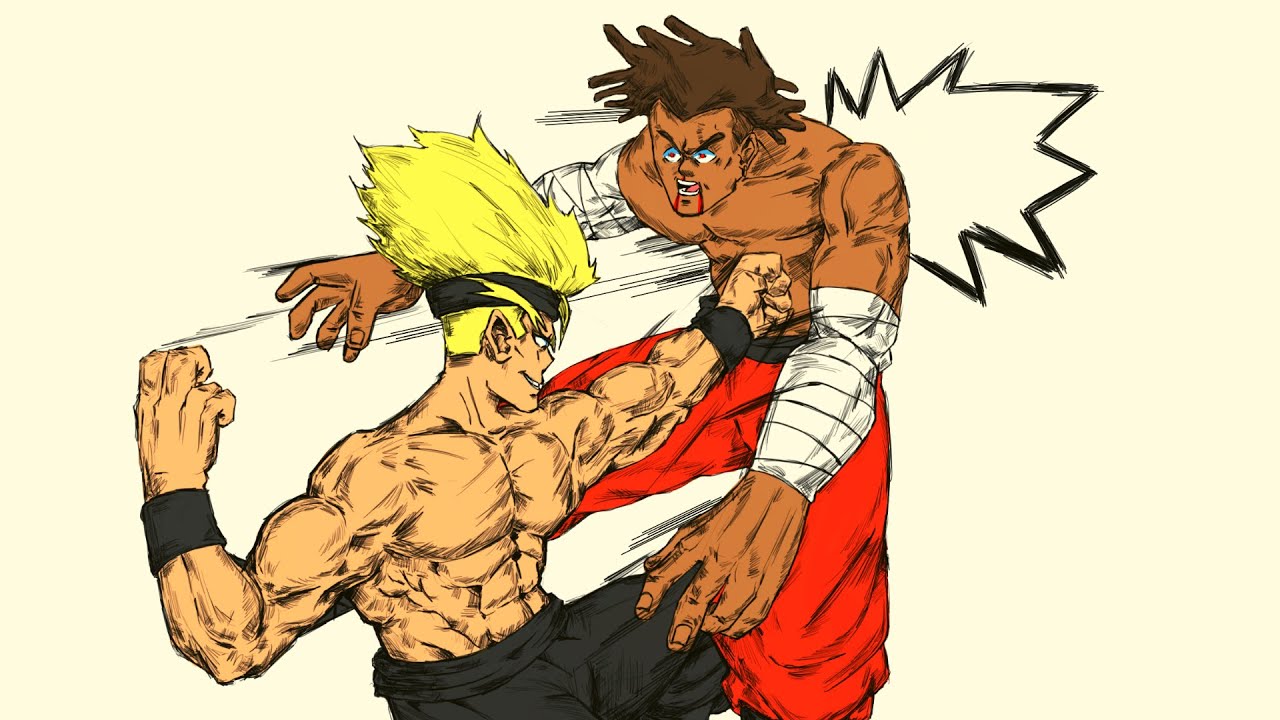 Original Character Fight Drawing - Timelapse - YouTube