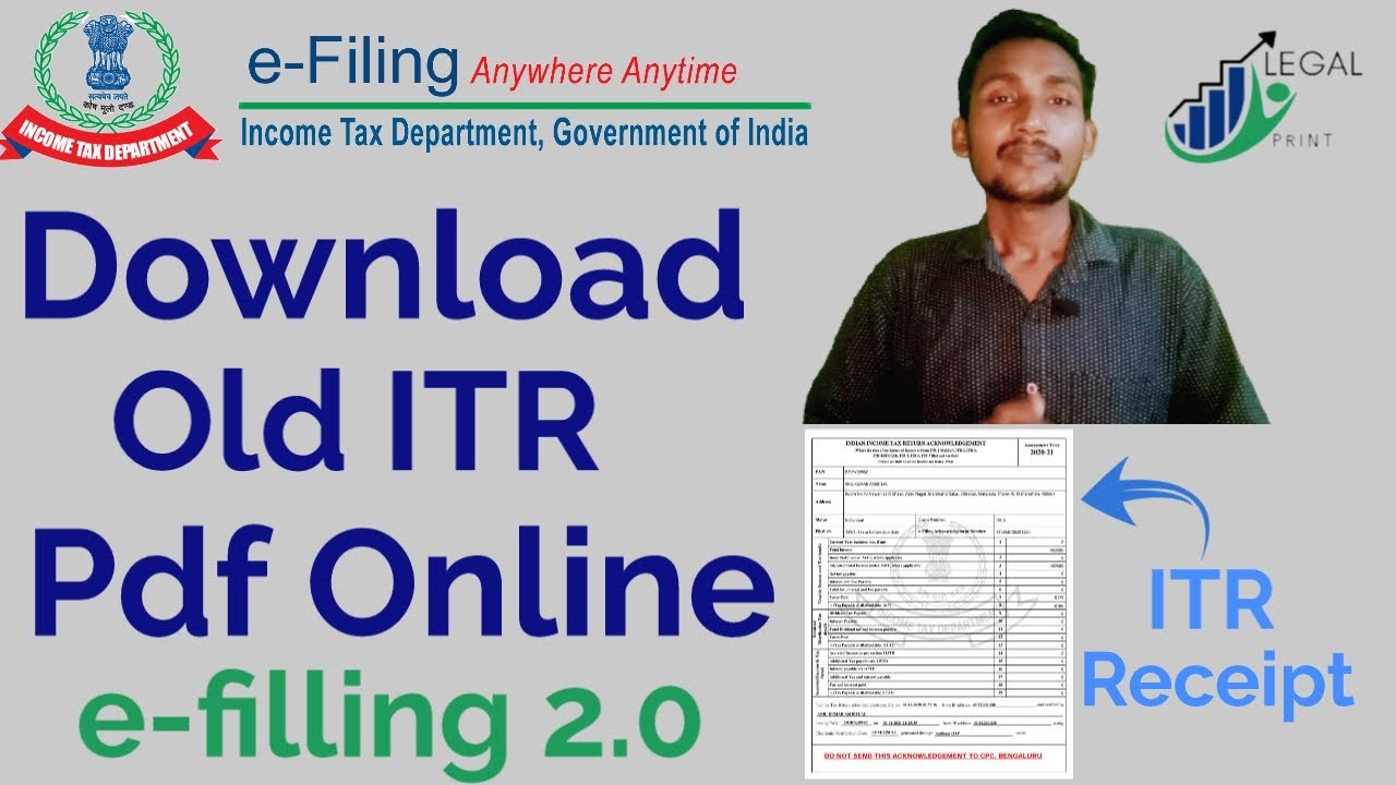 How to Download Old ITR Pdf Online | Download Income Tax Return Pdf ...