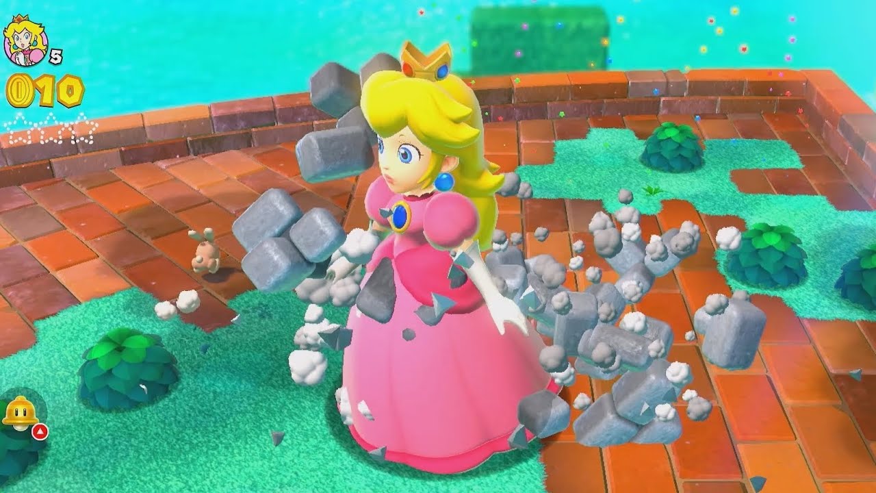 Super Mario 3D World - Peach in Super Bell Hill, Koopa Troopa Cave ...