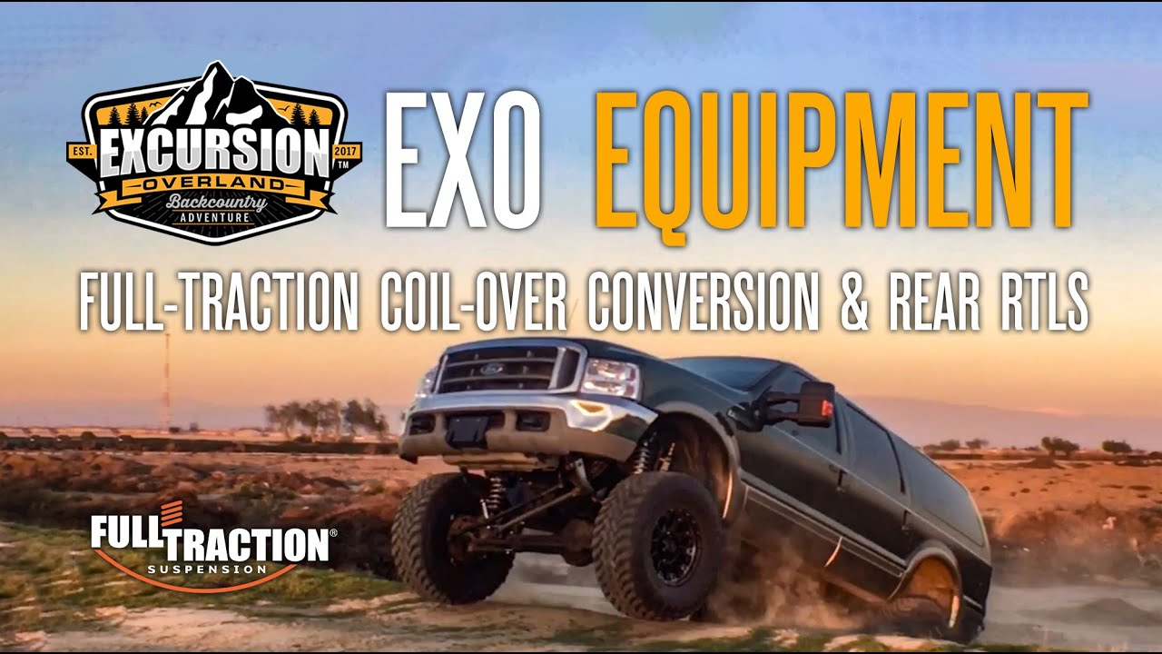 2000 Ford Excursion - Full-Traction 4-link Coil-Over Conversion & Rear RTLS Suspension - YouTube