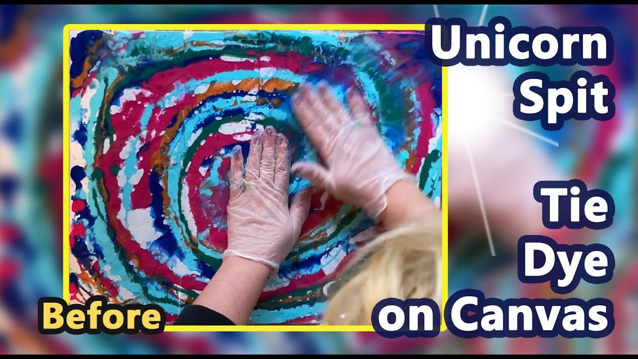 How to make a Unicorn Spit Tir Dye Technique. Simple and Easy Fun Art ...