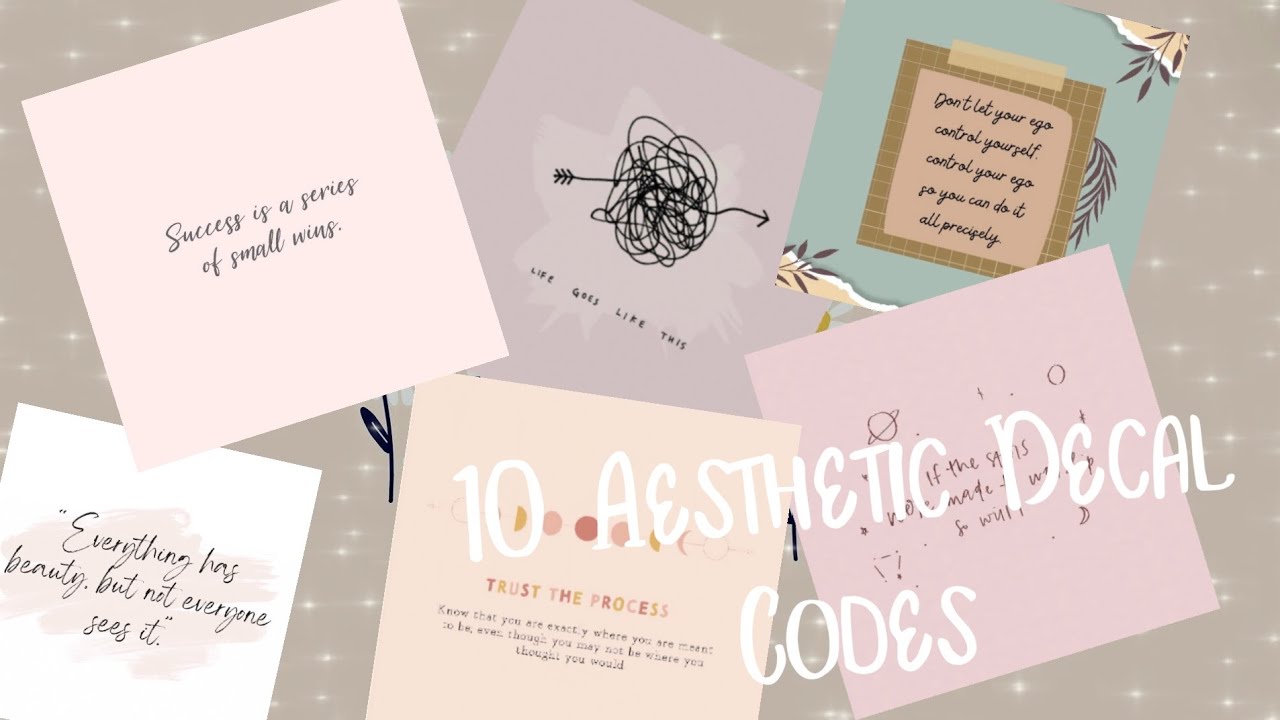 Aesthetic quotes decal codes|Fantasy Builds - YouTube