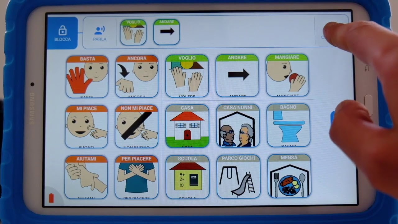 Ausilio comunicativo Blu(e) - Comunicatore Dinamico CAA con gestione e monitoraggio da remoto ...