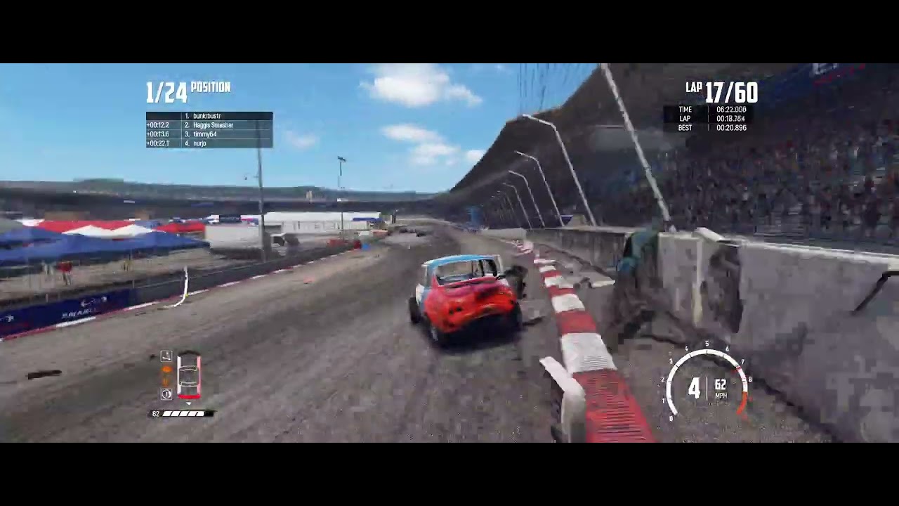Wreckfest - Hilltop Stadium - 60 Laps with AI - 0:22:29.529 - YouTube