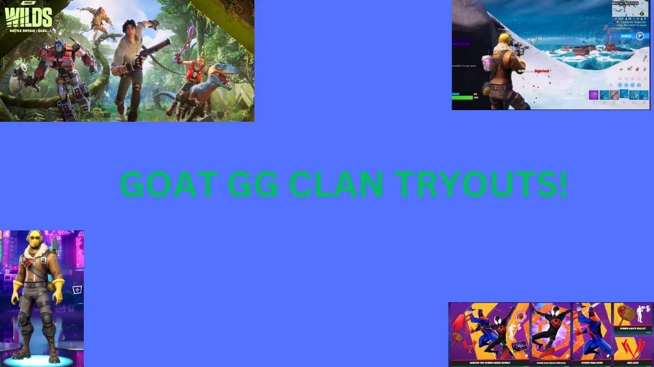 Goat GG Clan Tryouts! (Family Friendly) (Fortnite) - YouTube