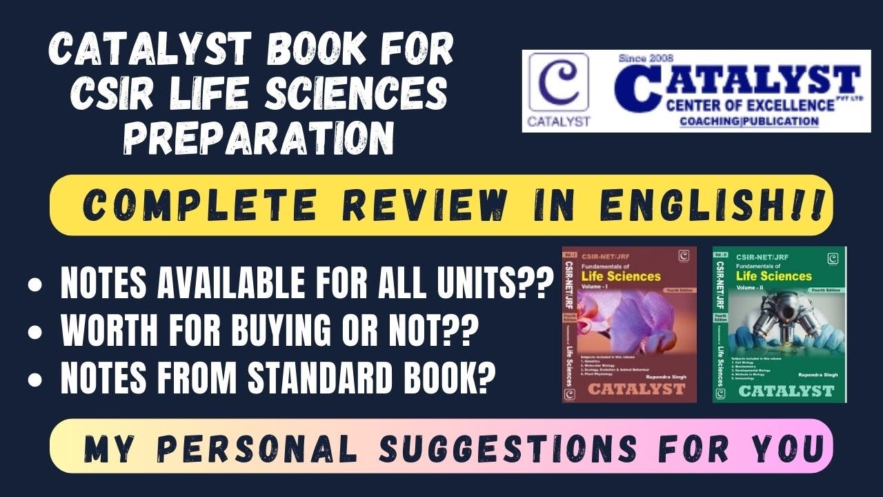 Catalyst CSIR Life Sciences Book!! Complete Review!! Worth for buying ...