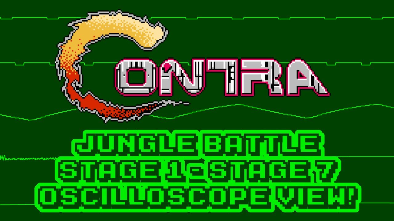 Contra - Jungle Battle (Stage 1 & 7) - In Oscilloscope View! - YouTube