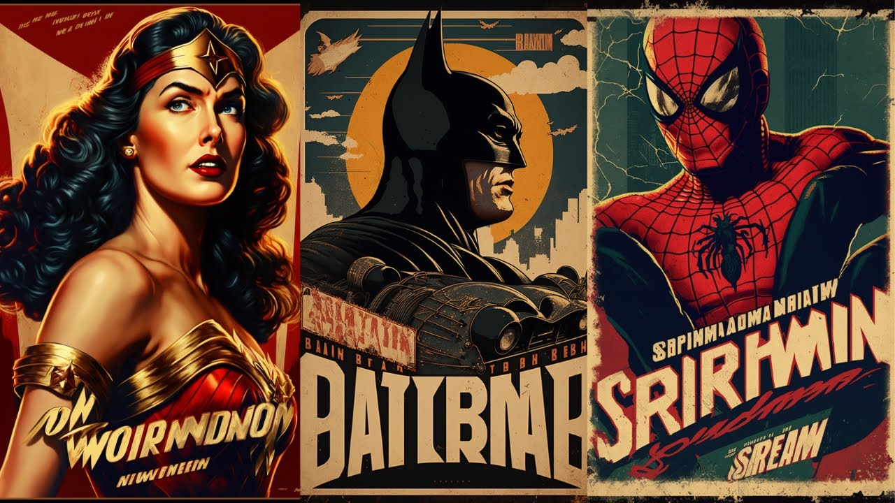 How Superhero Movie Posters would look like in Vintage Retro style ...