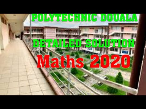 SOLUTION TO POLYTECHNIC DOUALA (ENSPD) 2020 MATHEMATICS EXO 1 Q 1 - YouTube