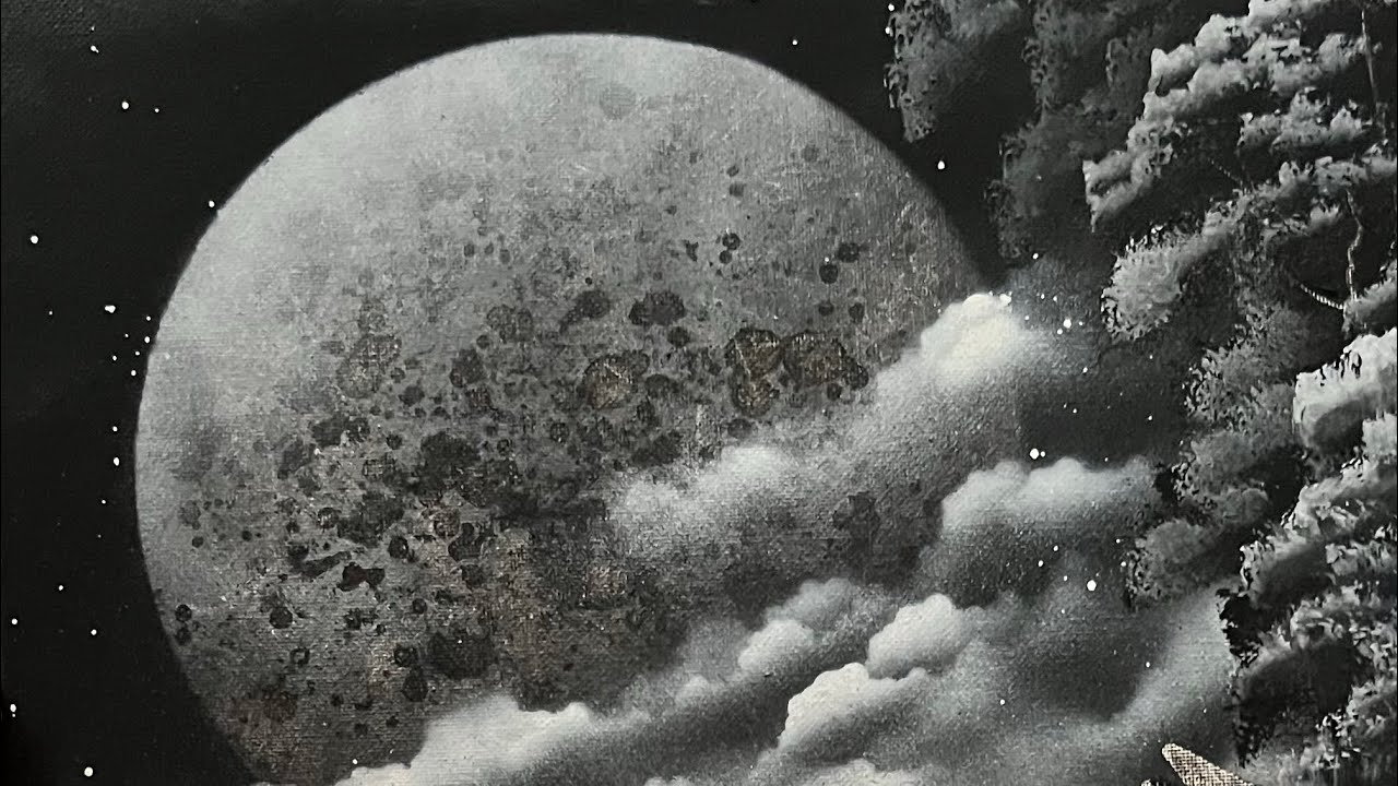 Making a moon - spray paint art tips - YouTube