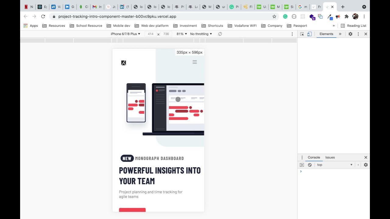 Project tracking intro component (Bootstrap Navbar, Html, Css) - YouTube