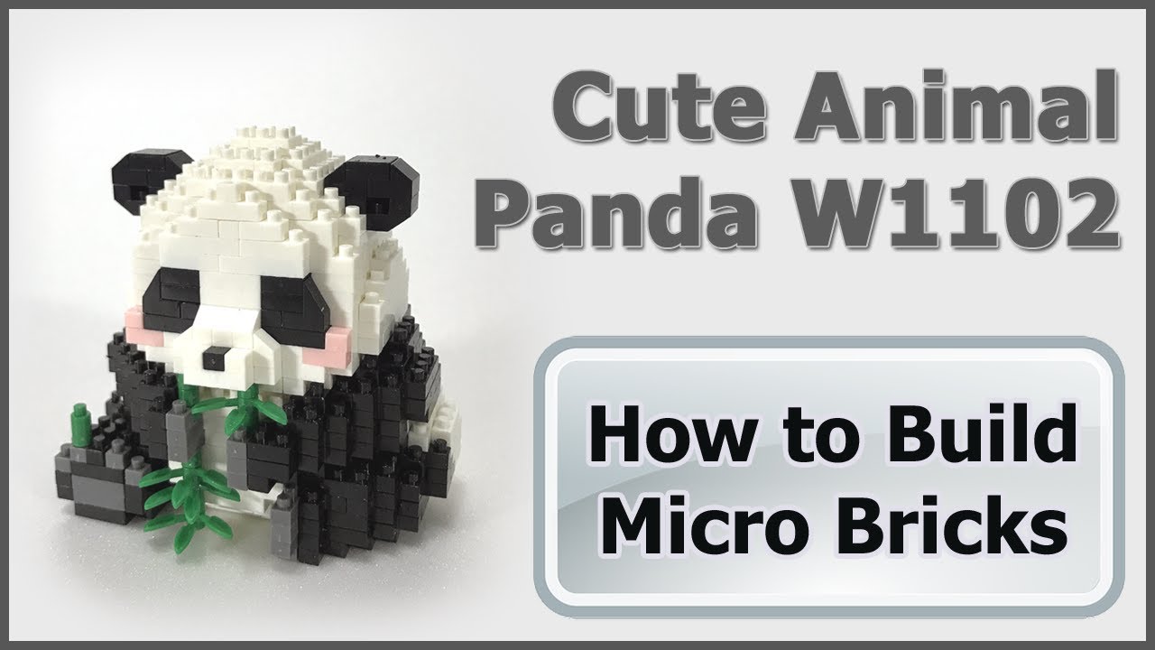 How to Build Mini Bricks Cute Animal Panda W1102 instructions Review ...
