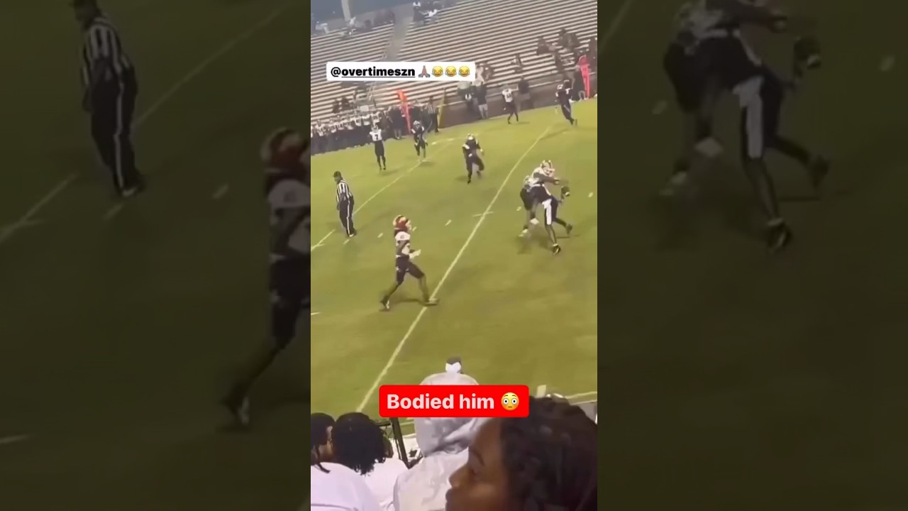 GROWN MAN HIT 😤 (via espn.w0o/IG) #shorts #football #highlights #tackle ...