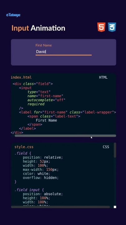 Input Animation #webdevelopment #shorts #viral - YouTube