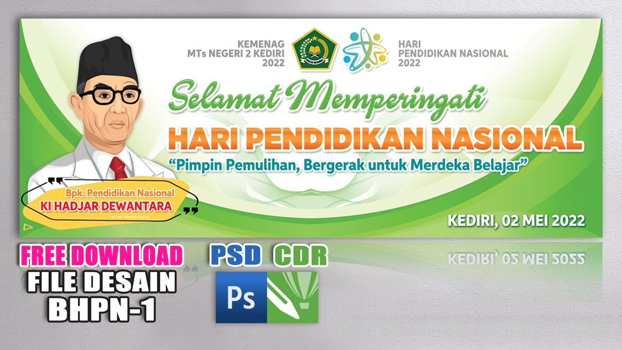 Tutorial Cara Membuat Banner Spanduk Hari Pendidikan Nasional ...
