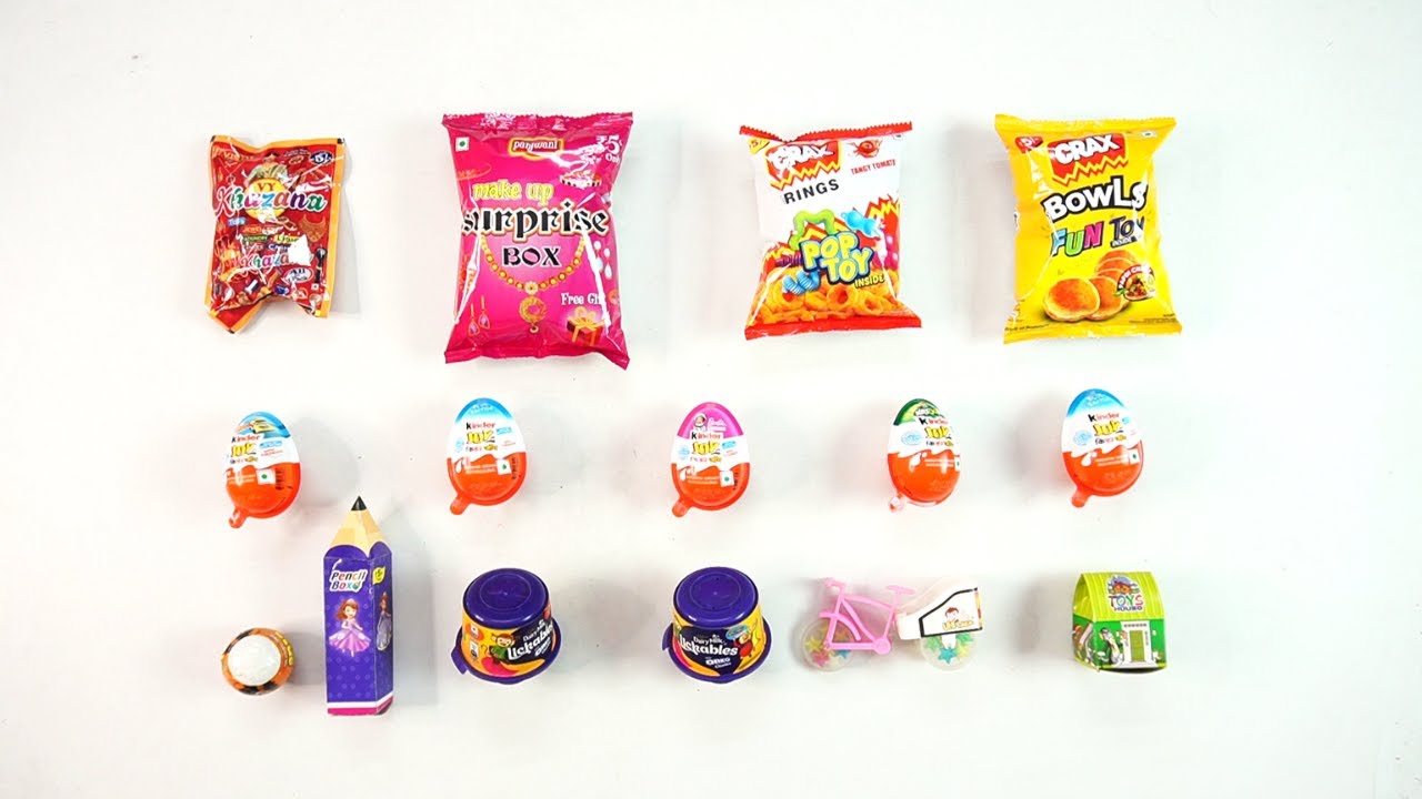Latest Snacks Collection🤑surprise box,crax pop,crax bowls,5kinders joys ...