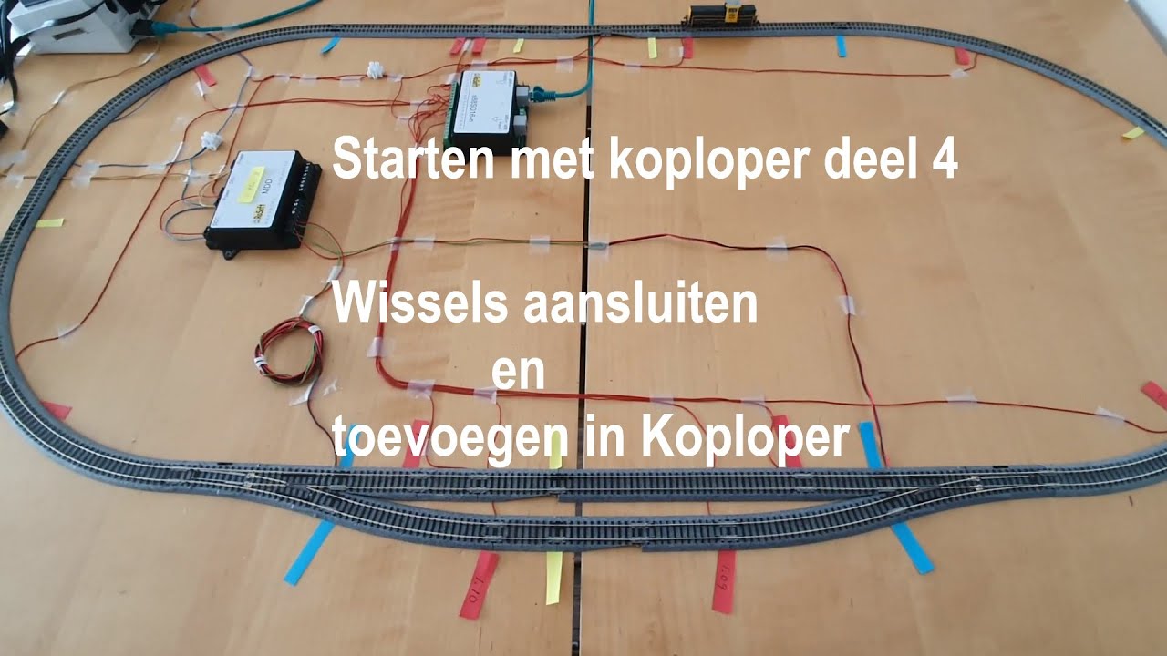 Starten met koploper deel 4; wissels aansluiten en toevoegen - YouTube
