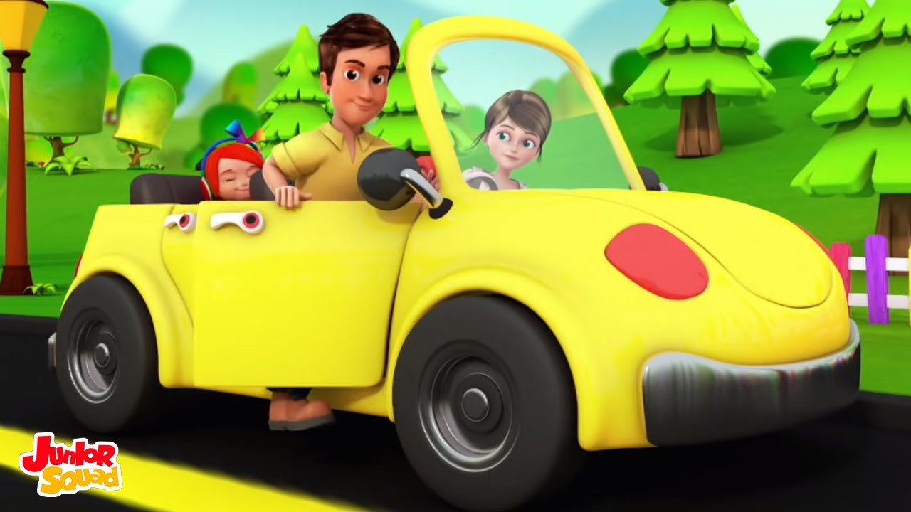 Conduciendo por el camino | Rimas para niños | Dibujos animados ...