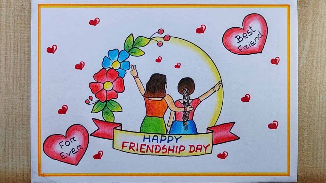 Friendship Day Photo Gallery Friendship Day Card Drawing Easy|
