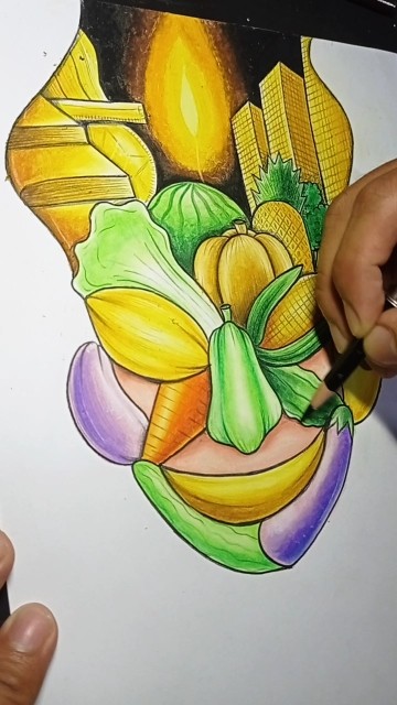 Fruits and Vegetables getables Face for Nutrition Month Poster Making ...