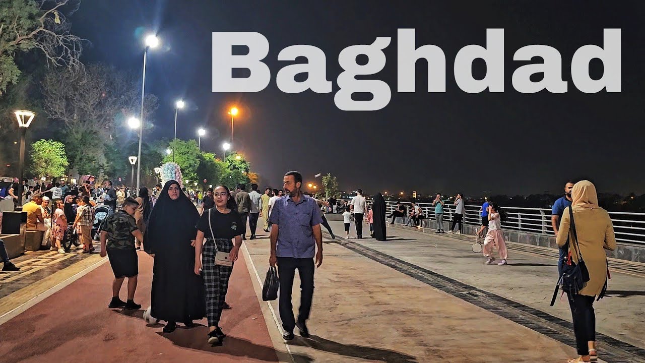 Baghdad, night walk in Abu Nawas Street | Iraq 2023 - YouTube