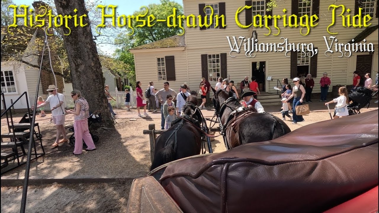 Horse-drawn Carriage Ride At Colonial Williamsburg, Virginia [5K 60fps ...