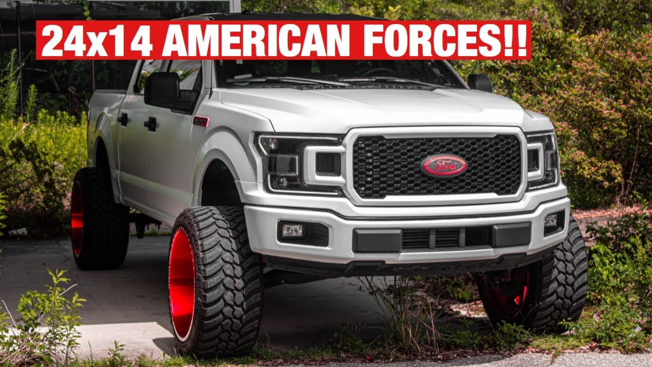 24x14 CUSTOM AMERICAN FORCE WHEELS ( New Custom Vinyl Wrapped F-150 ...