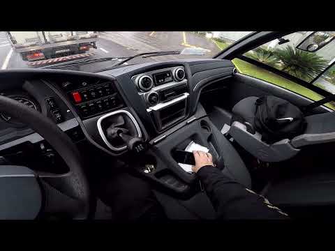 Dirigindo micro ônibus com câmera na cabeça  VOLARE W-L