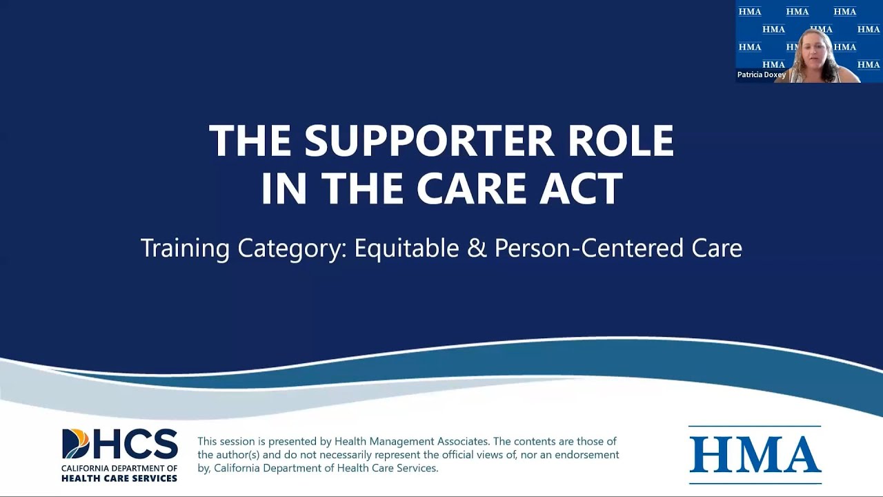 The Supporter Role in the CARE Act - YouTube