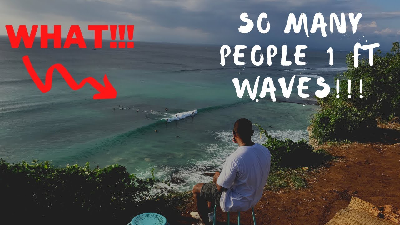 Crowd Surfing Small Waves Bali - Dreamland Beach - YouTube