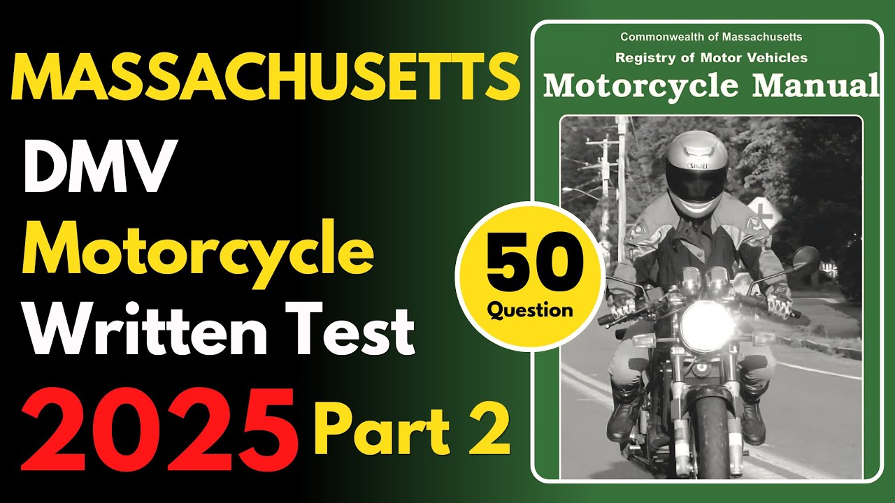 Massachusetts Motorcycle Written Practice Test | Part 2 | DMV Written ...