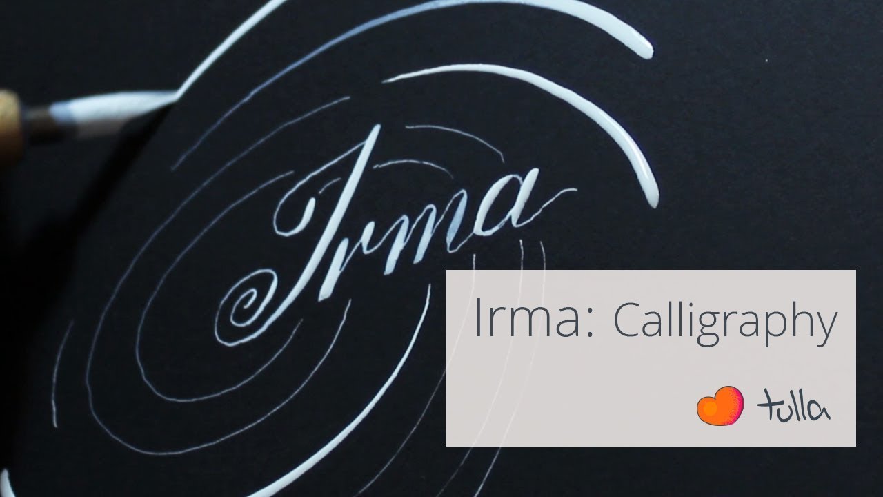(Hurricane) Irma calligraphy in real time - YouTube