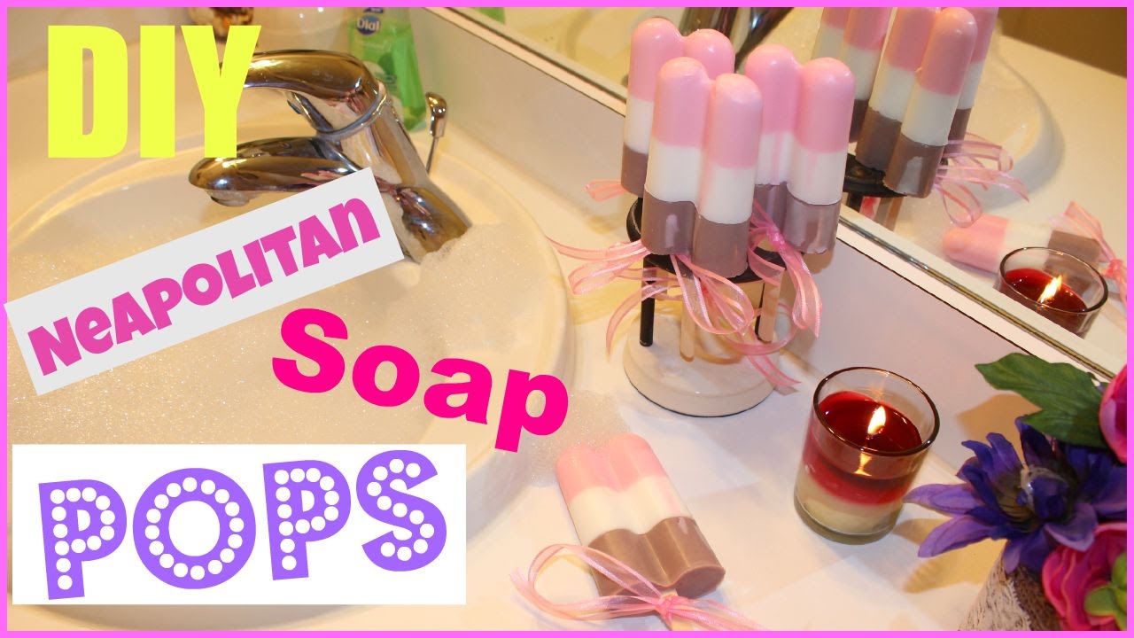 DIY Melt & Pour Neapolitan Soap Pops ! - YouTube