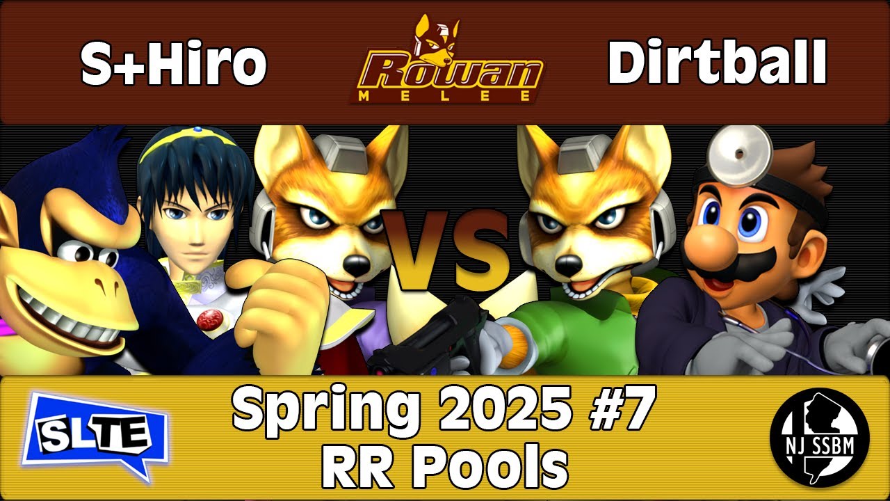 Rowan SSBM Spring 2025 #7: S+Hiro (Fox, Marth, DK) Vs. Dirtball (Fox, Doc) - RR Pools - YouTube