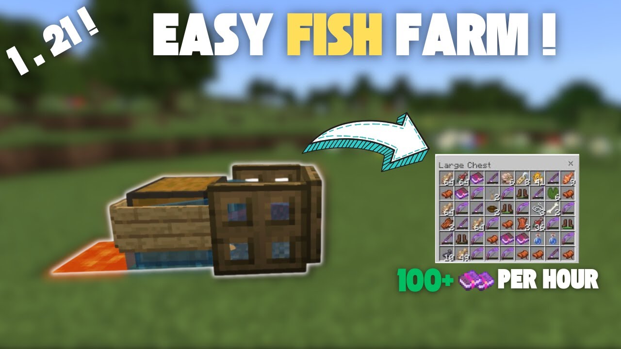 "Best AFK Fish Farm Design – Minecraft Bedrock 1.21 Tutorial" - YouTube