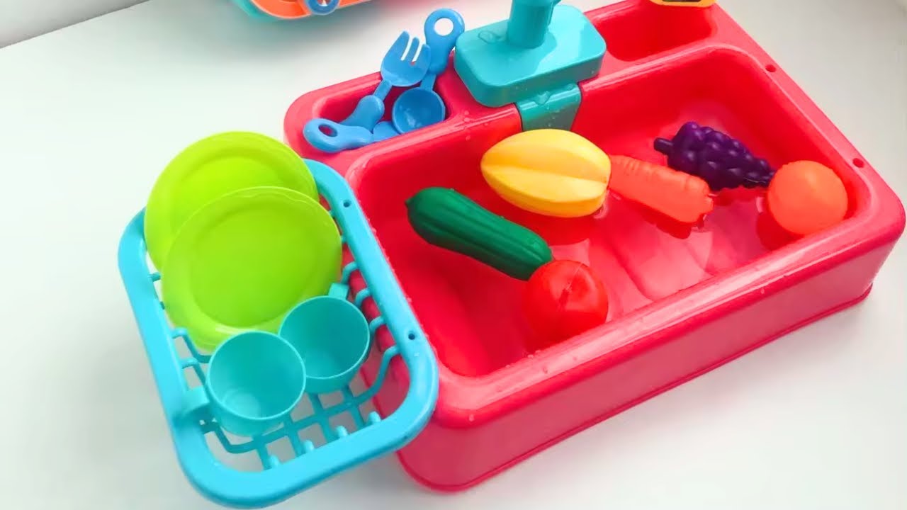 Cute kitchen sink set - YouTube