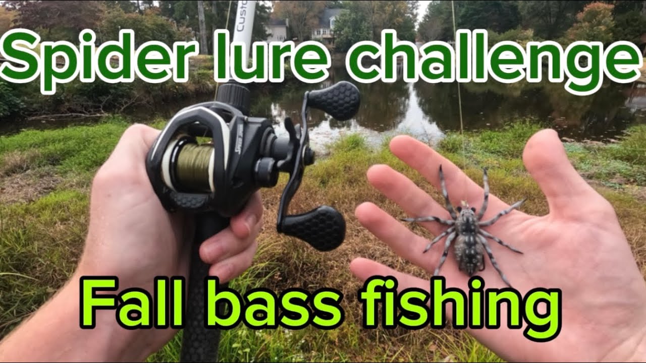 Spider lure challenge (Fall bass fishing) - YouTube