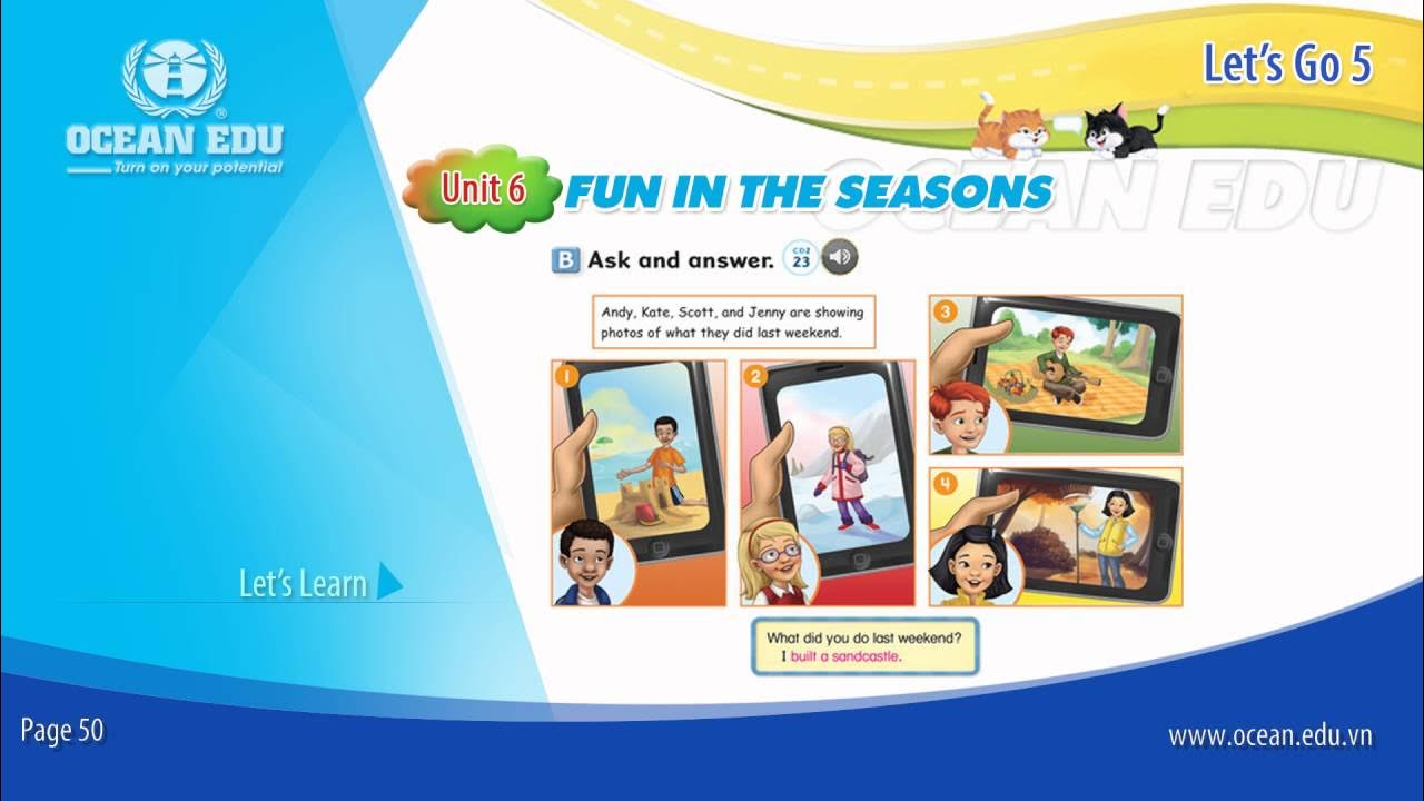 [Ocean Edu] Unit 6 - Fun In The Seasons | Student book - Let's Go 5 - YouTube