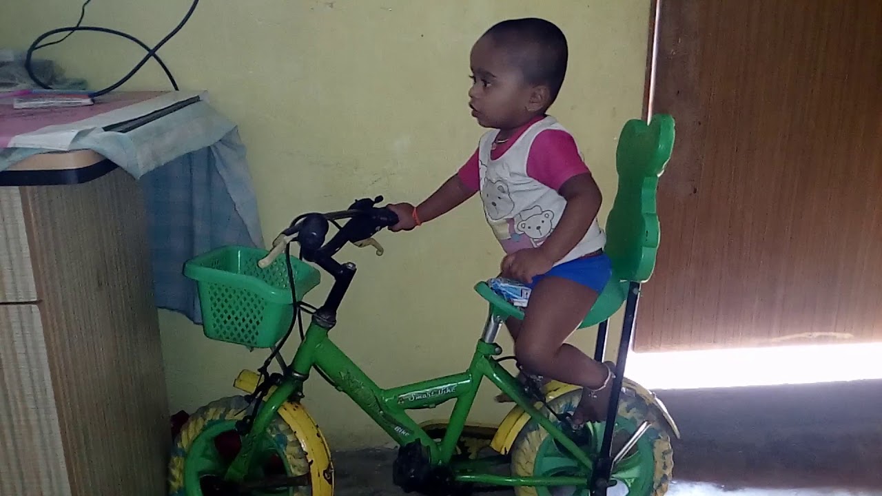 Cute kid on cycle - YouTube