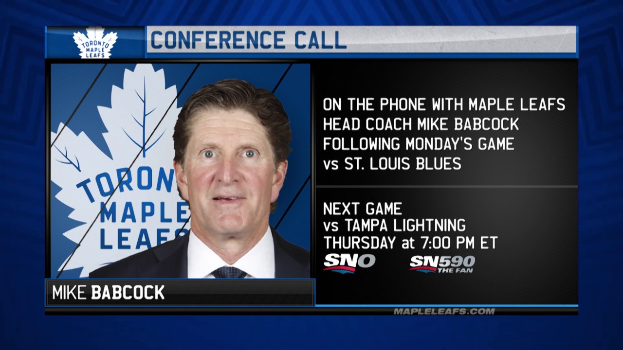 Maple Leafs Press Conference: Mike Babcock - October 8, 2019 - YouTube