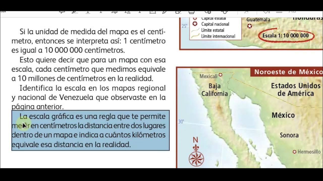 La escala en los mapas geografía sexto grado - YouTube
