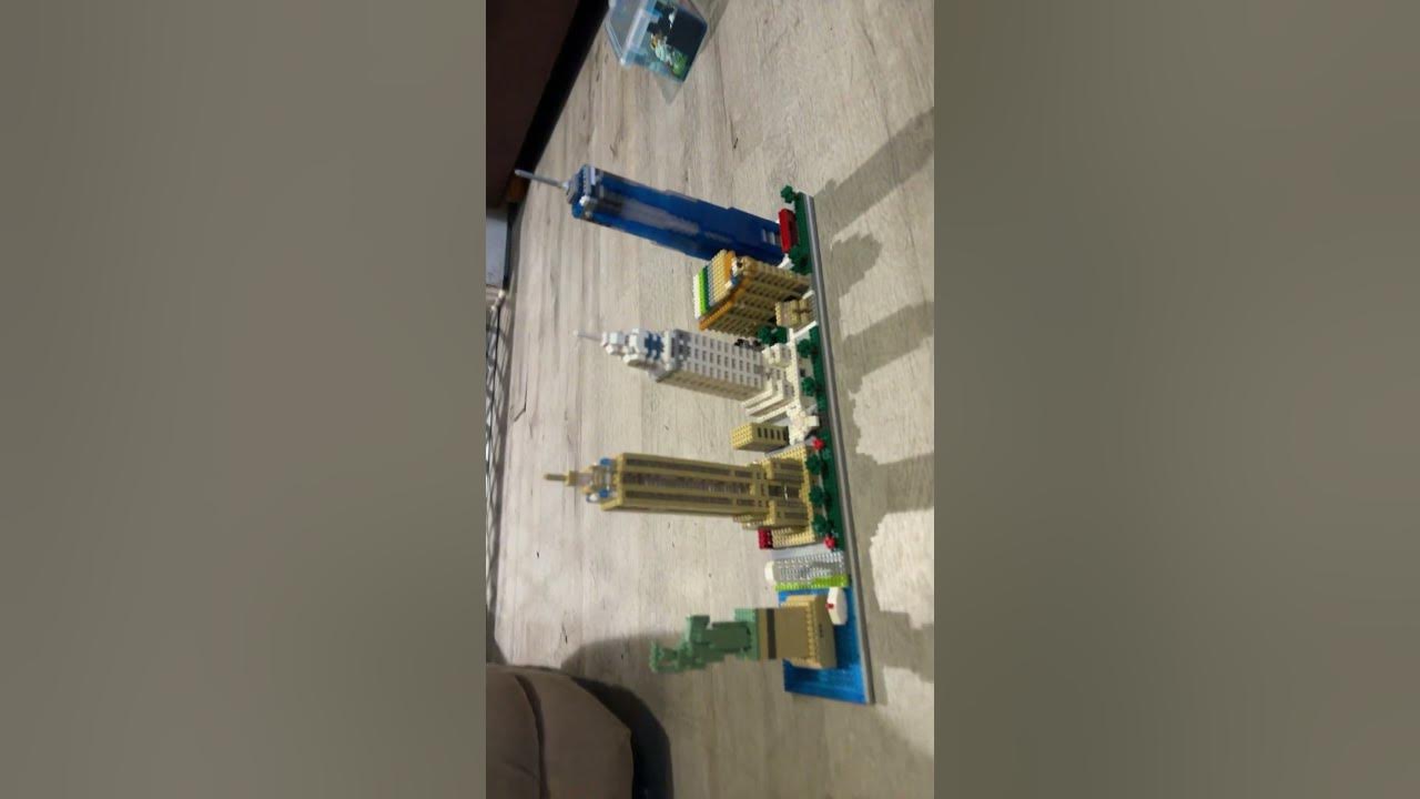 Finished building New York skylines out of iklmei legos(mini legos) - YouTube