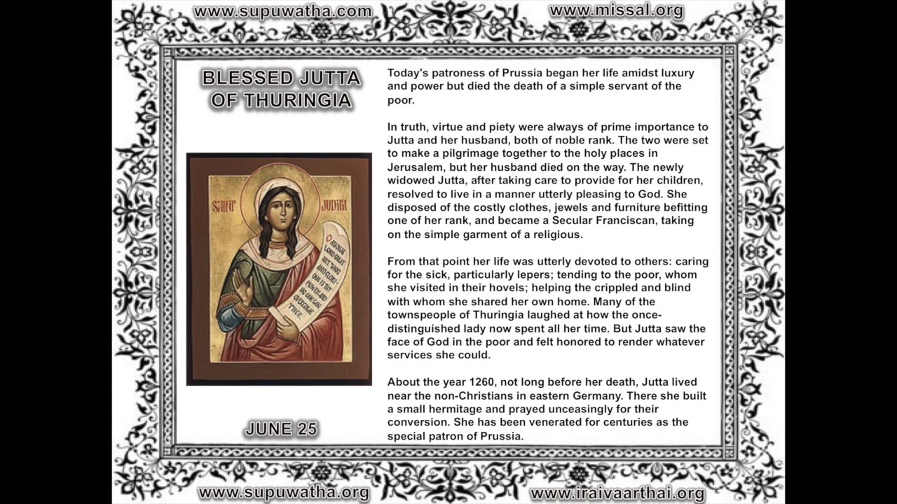 25 JUN - SAINT OF THE DAY - ENGLISH - YouTube