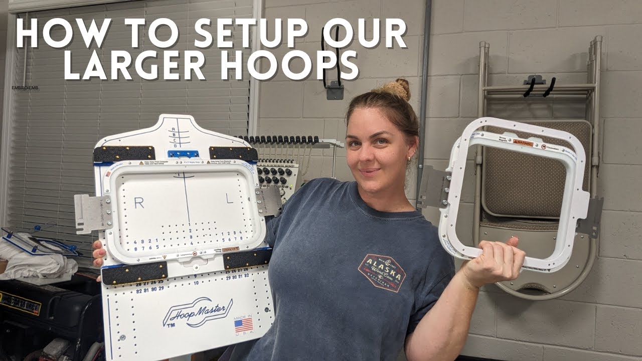 HOW TO SETUP YOUR LARGER HOOP | MASTER HOOP | EMBROIDERY - YouTube