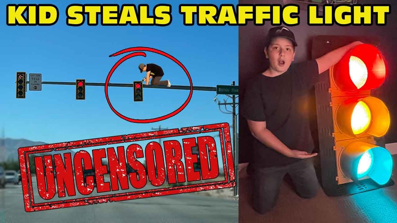 Kid Temper Tantrum Steals Traffic Lights And Puts It In His Room ...