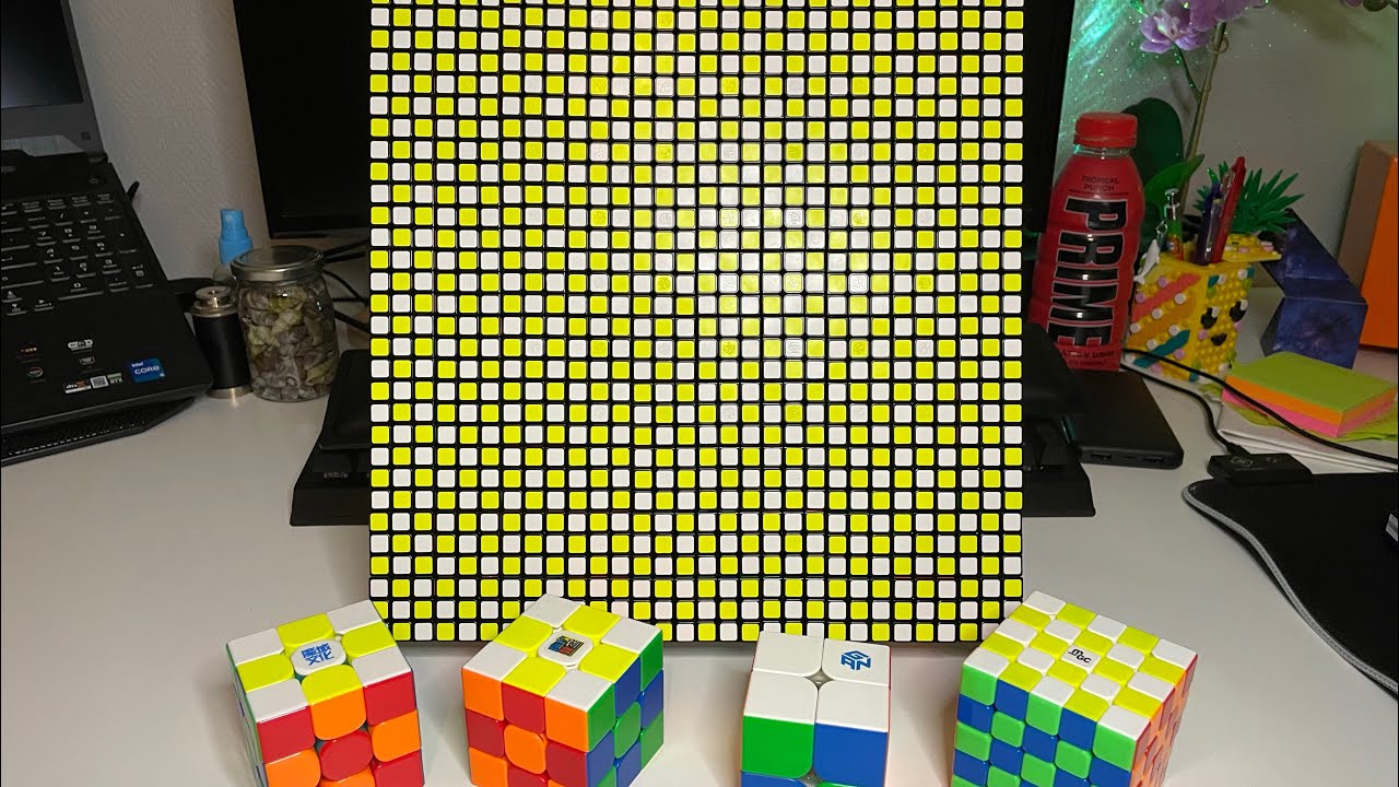 Checkerboard pattern on 100 Rubik’s cubes!#cubing #pattern - YouTube